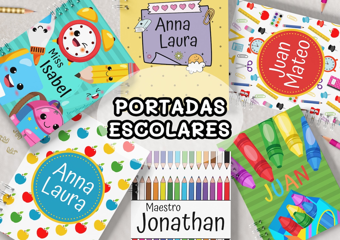 Portadas Escolares Imprimibles para Agendas y Cuadernos - para Maestros ...