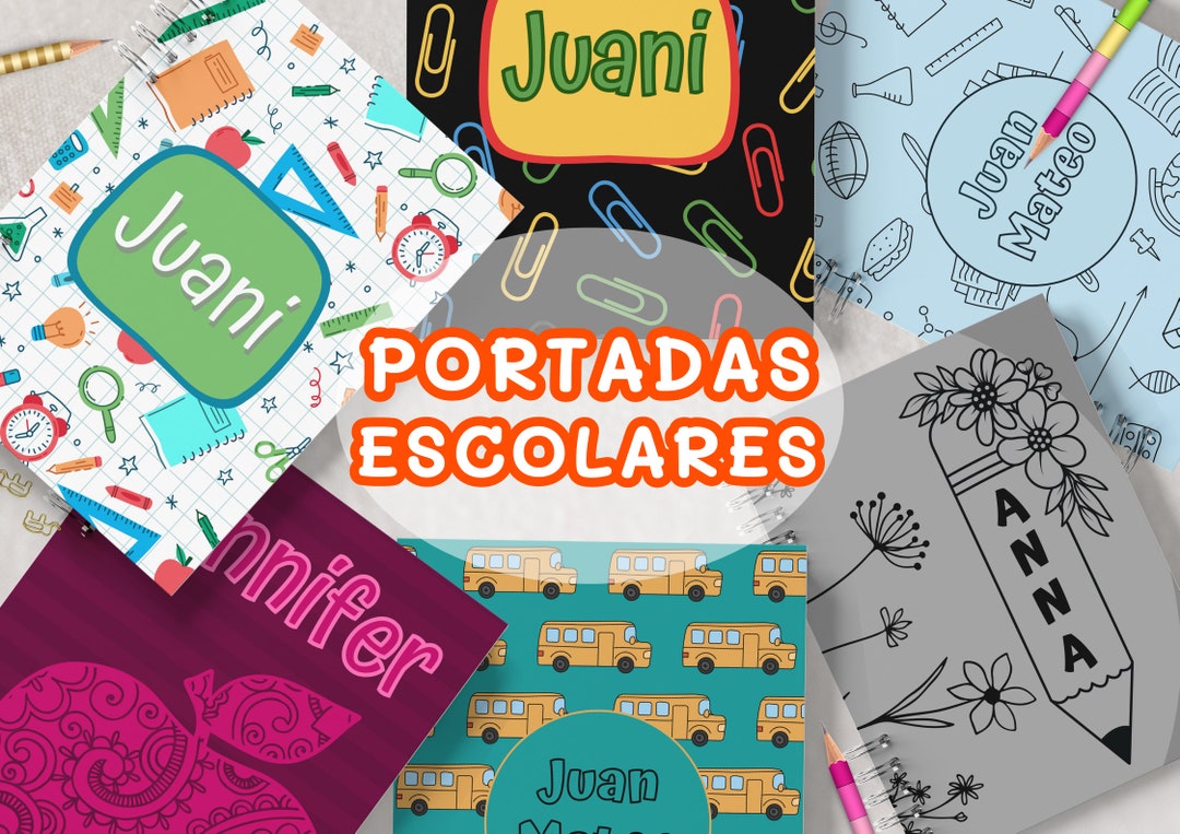 Portadas Escolares Imprimibles para Agendas y Cuadernos para Maestros y ...