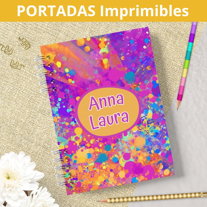 Portadas Imprimibles para Agendas Cuadernos Anotadores Planeadores Organizadores Printable ...