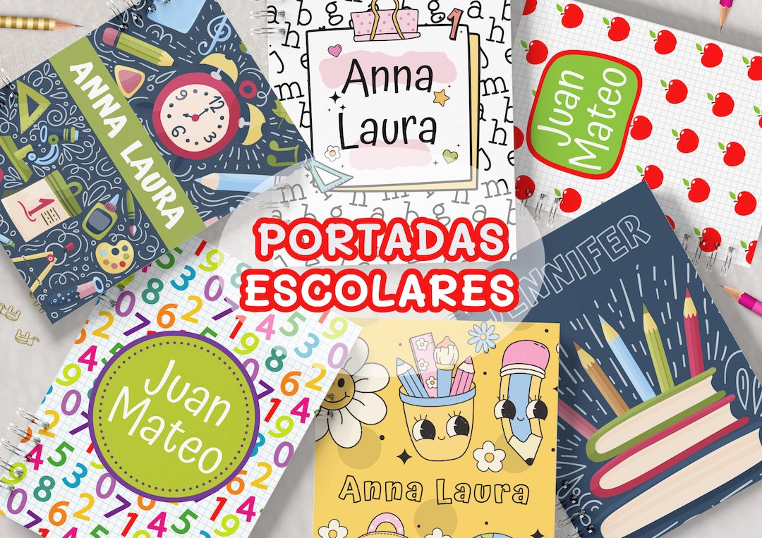 Portadas Escolares Imprimibles para Agendas y Cuadernos - para Maestros ...