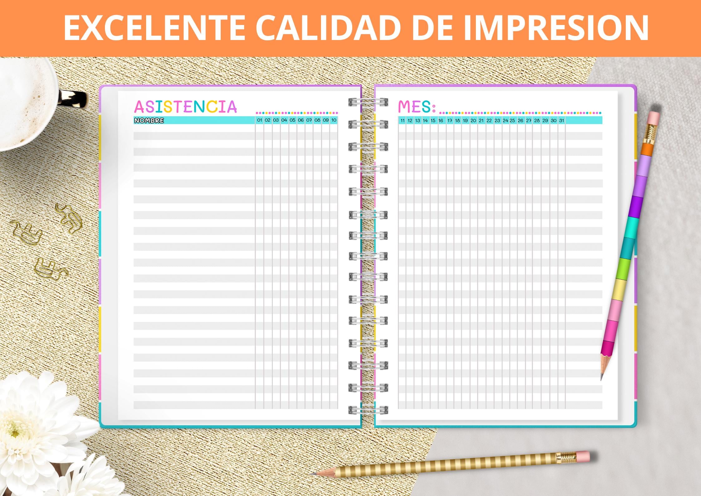 Agenda Escolar 2025 2026 para maestros para imprimir - Asistencia ...