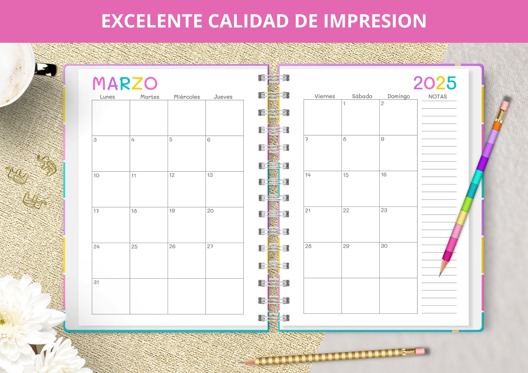 Agenda 2024 2025 School Year Printable August to July Weekly View PDF ...