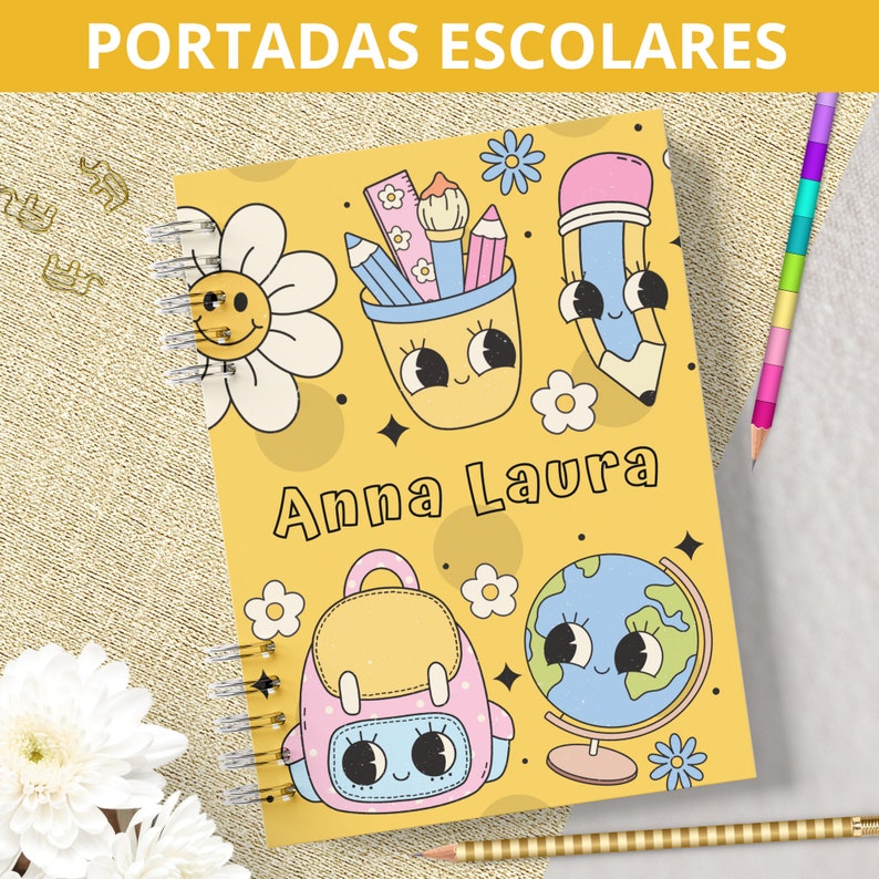 Portadas Escolares Imprimibles para Agendas y Cuadernos para Maestros y Alumnos Printable ...