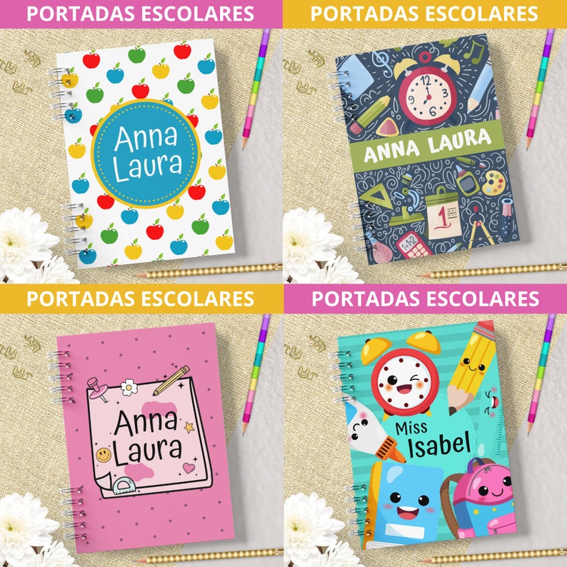 Portadas Escolares Imprimibles para Agendas y Cuadernos para Maestros y Alumnos Printable ...