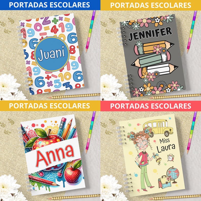 Portadas Escolares Imprimibles para Agendas y Cuadernos para Maestros y Alumnos Printable ...