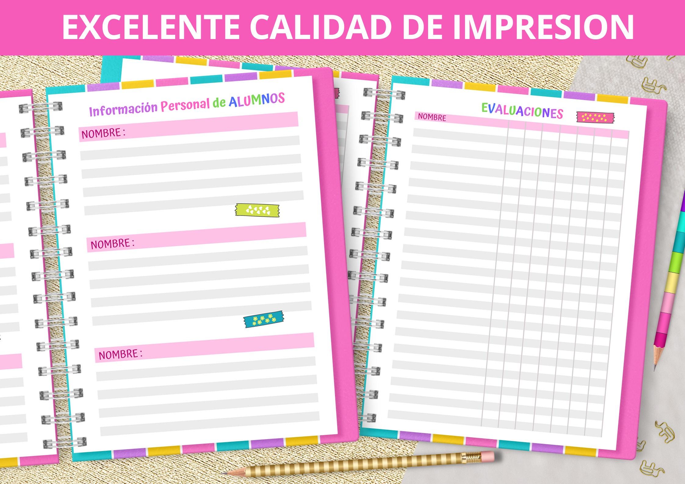 Agenda Escolar 2025 2026 para maestros para imprimir - Asistencia ...