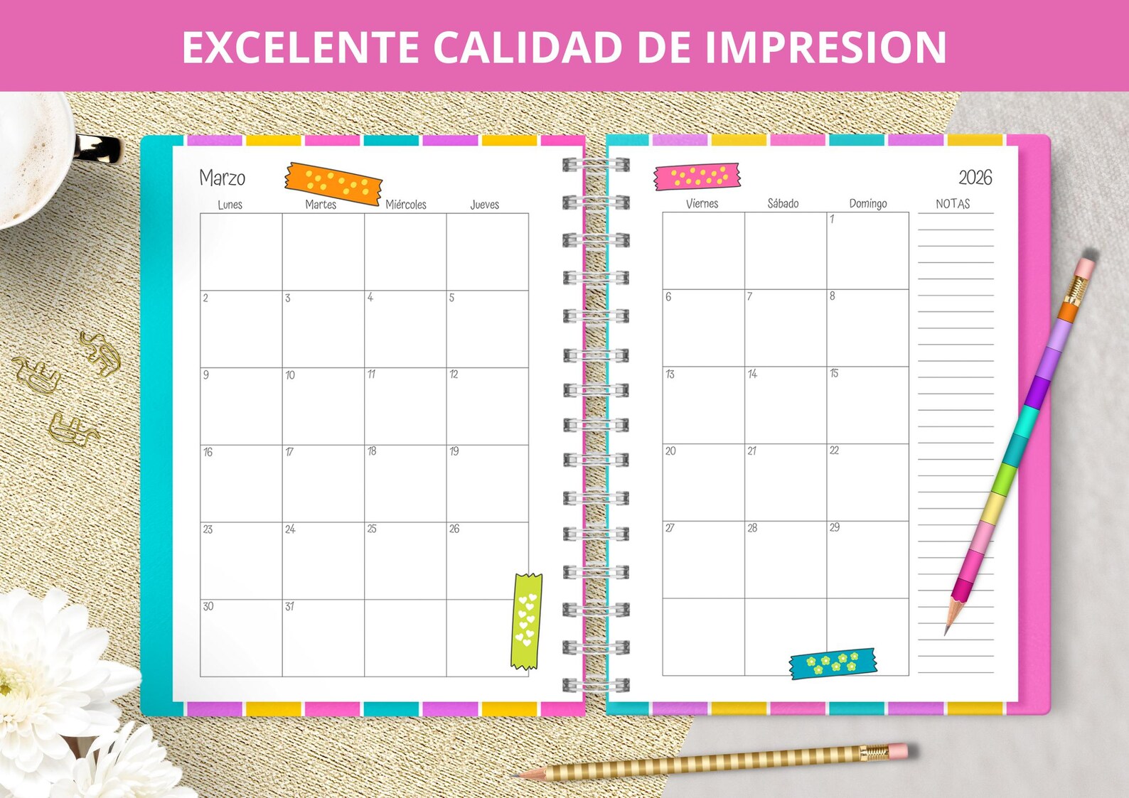 Agenda Escolar 2025 2026 para maestros para imprimir Asistencia ...