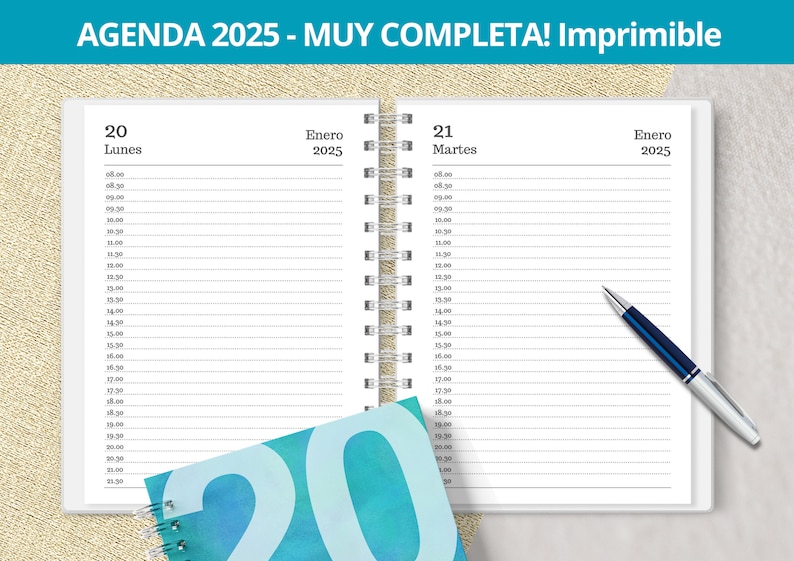 Agenda 2025 Diaria para imprimir Un Dia por Pagina Planeadores Mensuales Gastos archivos PDF ...