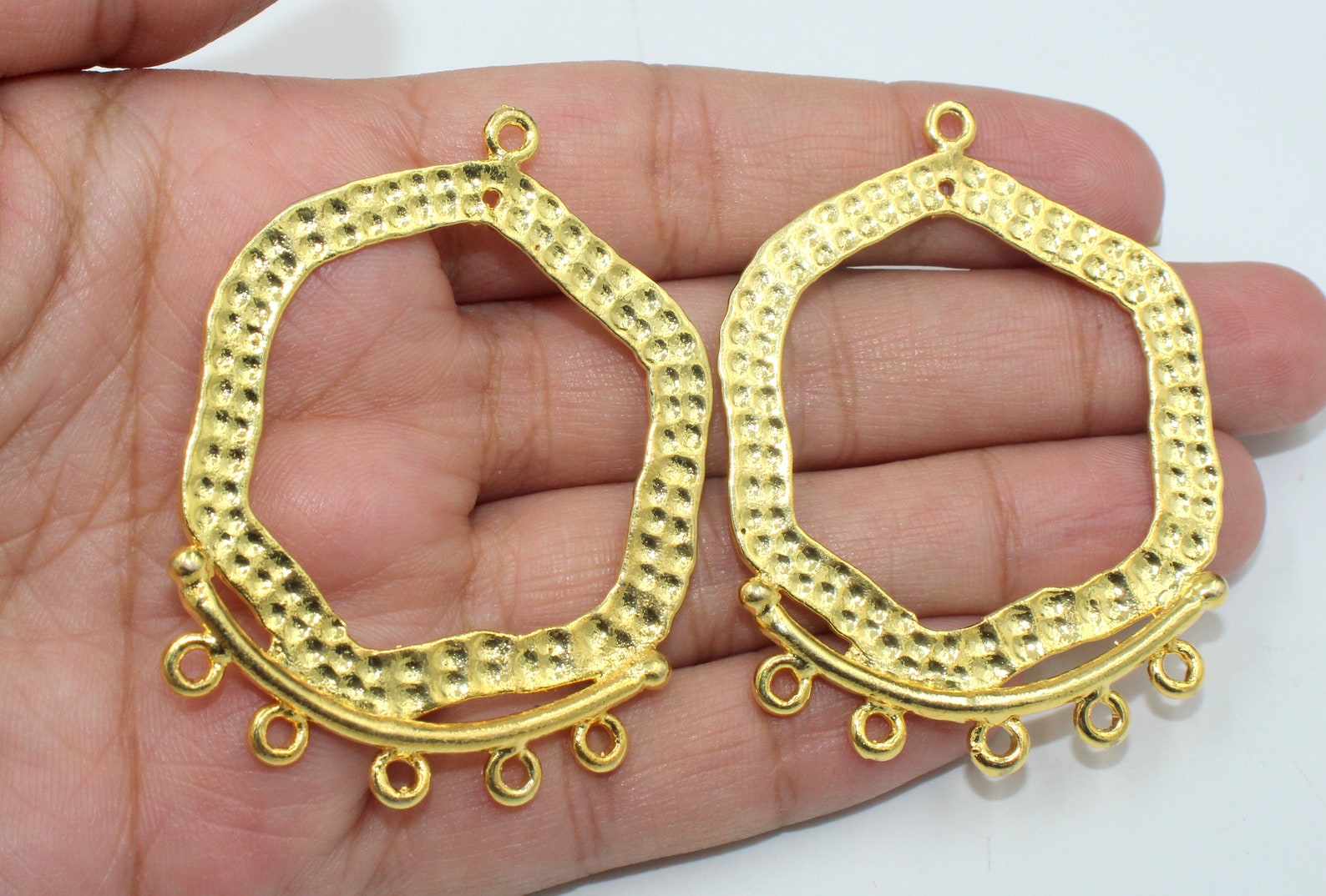22kt Gold Plated Multi Loops Pendants 49x37mm Designer - Etsy