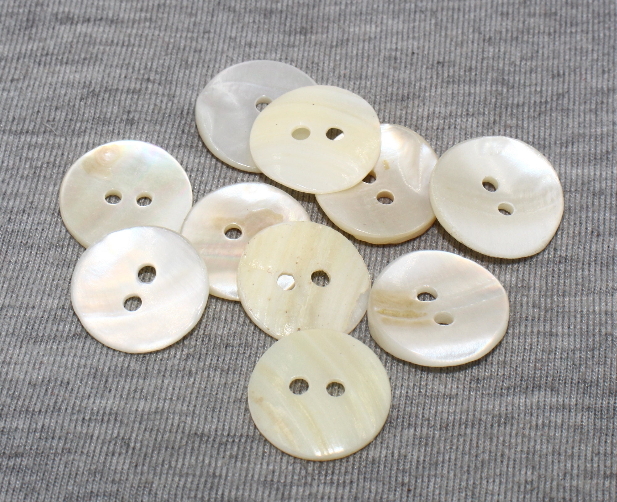 1 Pair Beautiful Natural Mother of Pearl Buttons DIY Crafts - Etsy