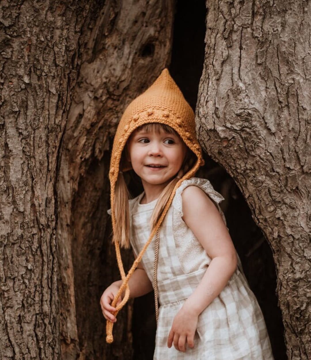 Baby PIXIE HAT Burnt Orange Knit Baby Bonnet Wool Pixie Bonnet Hand ...