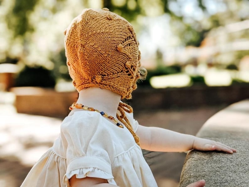 Hand Knit Cotton Baby Bonnet: Vintage Style Lace Bonnet - Etsy