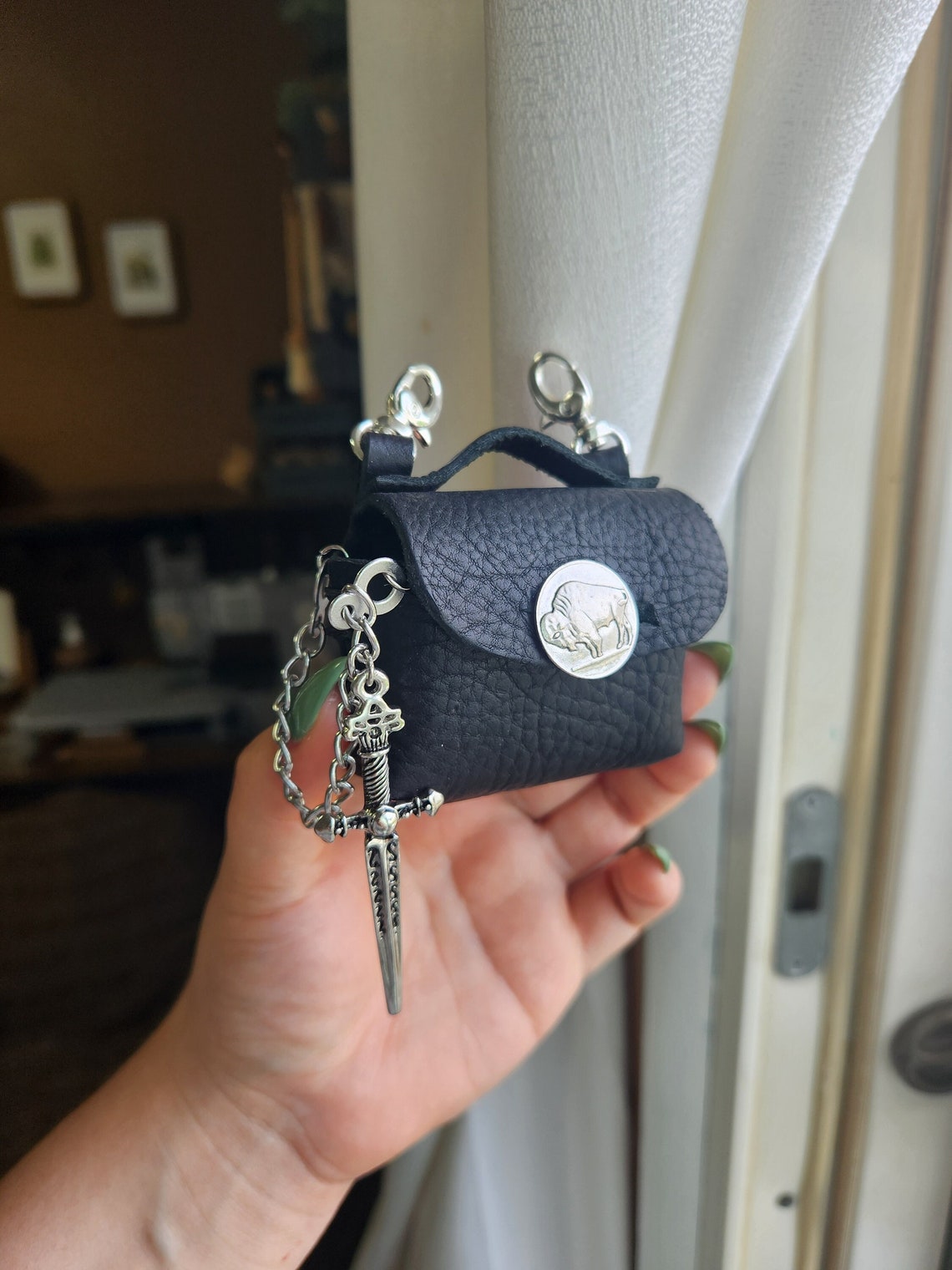 Motorcycle Bag Style Leather Pouch - Etsy
