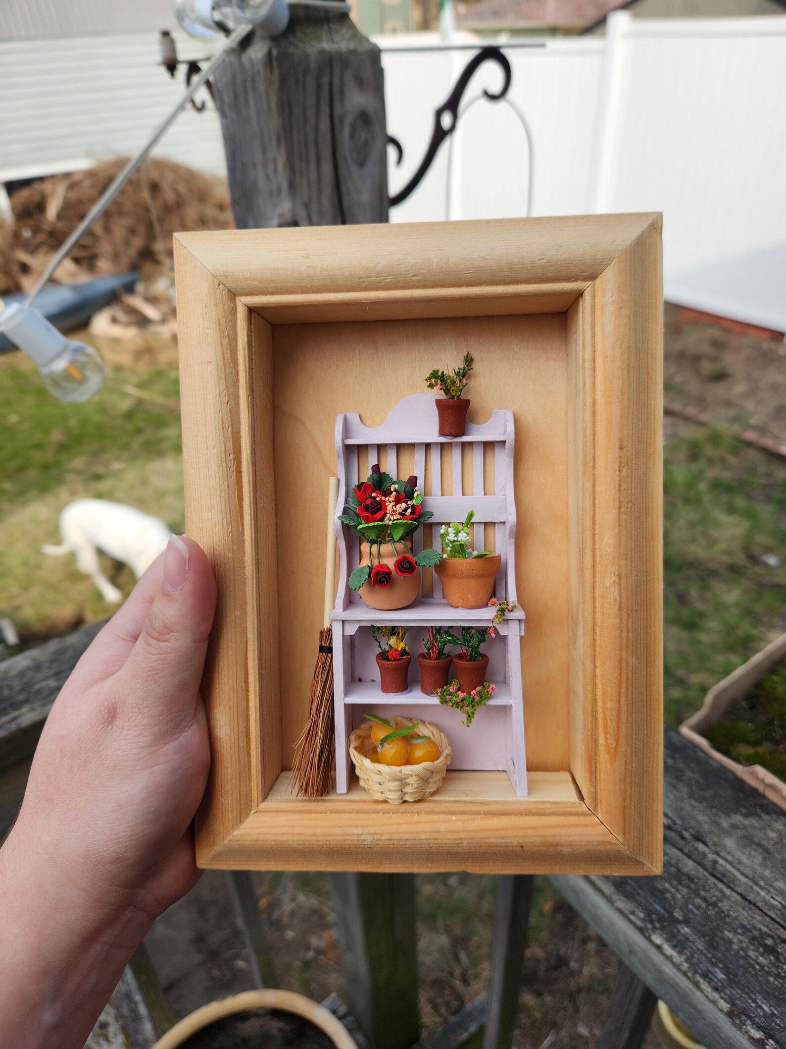 Flower Pot Miniature Diorama /shadow Box /picture Frame Wall Art - Etsy
