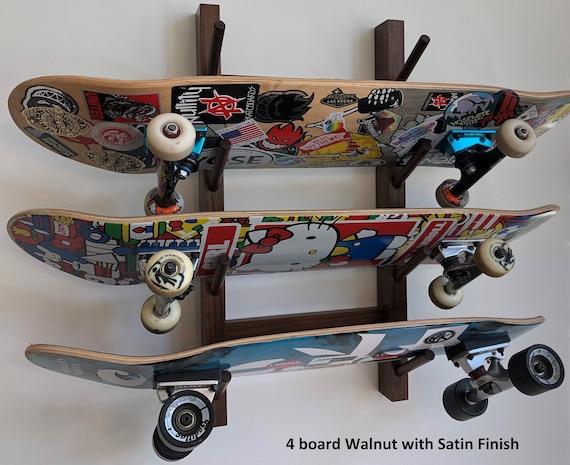 Wall-mounted Skateboard Rack: Handmade Furniture Quality - Etsy