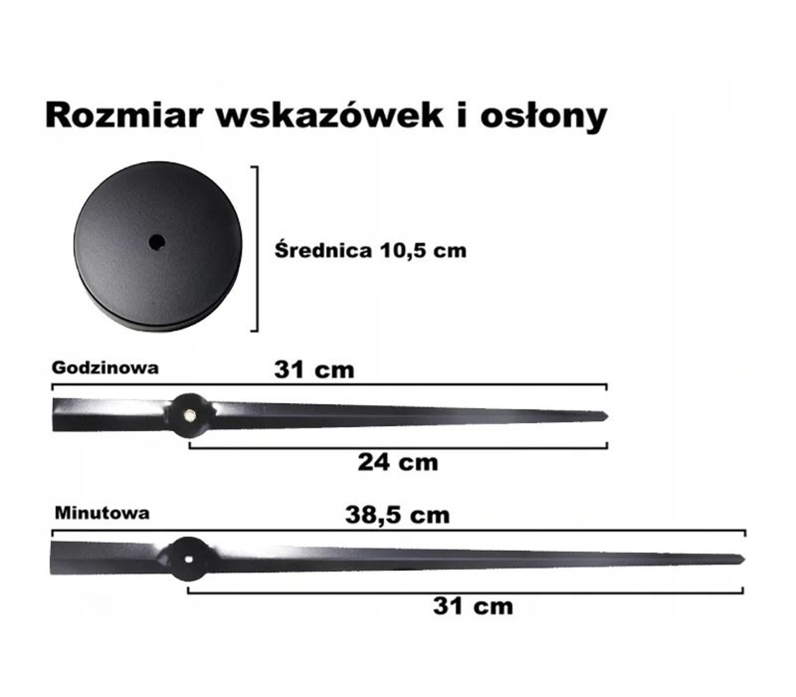 Diy BIG 38,5 BLACK Clock Clockwork Wall Clock Movement for Handicrafts ...