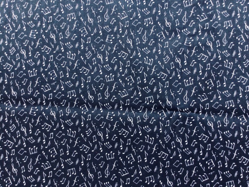 Music Fabric Musical Fabric Music Notes Fabric %100 Cotton | Etsy