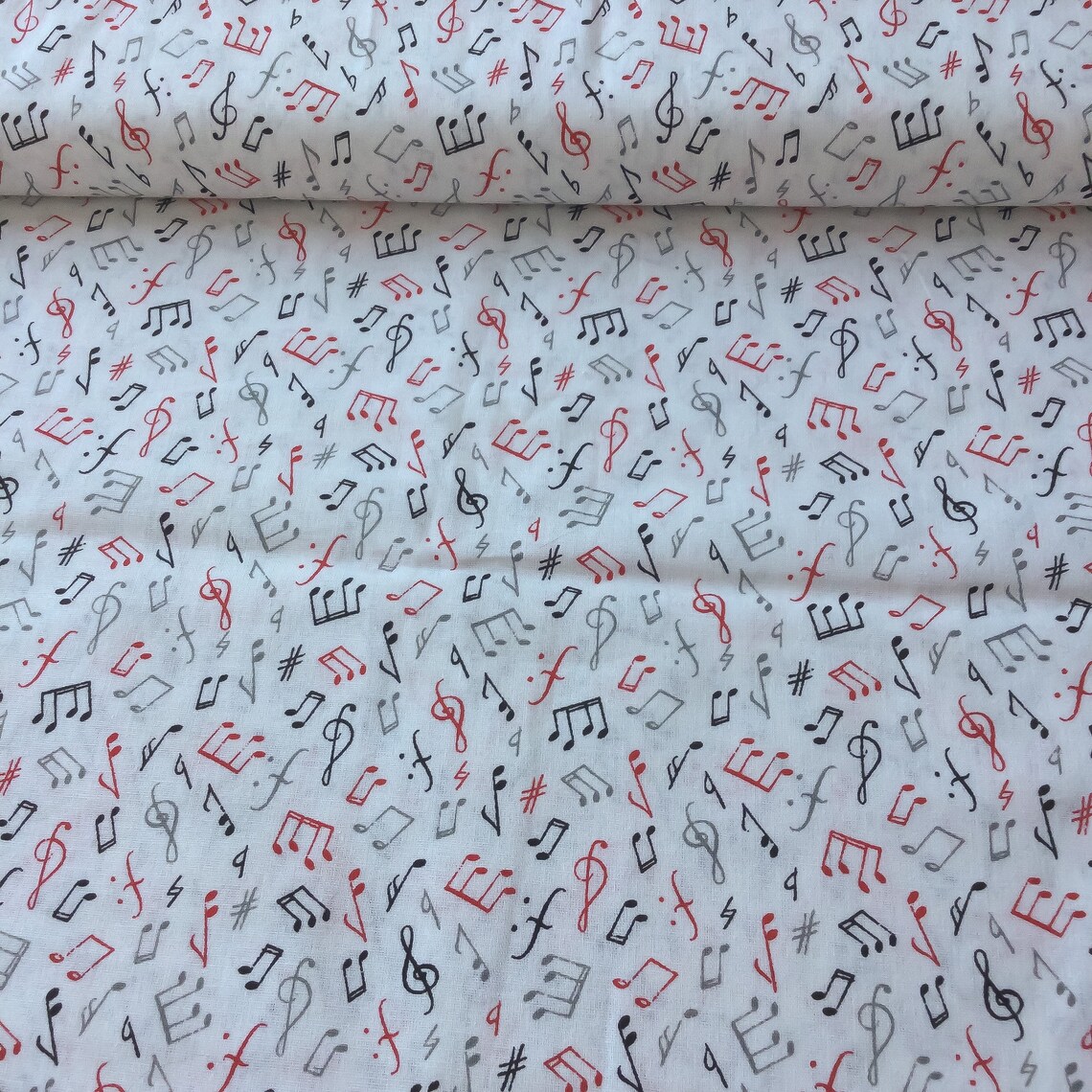 Music fabric Music Notes fabric Musical Instruments %100 | Etsy