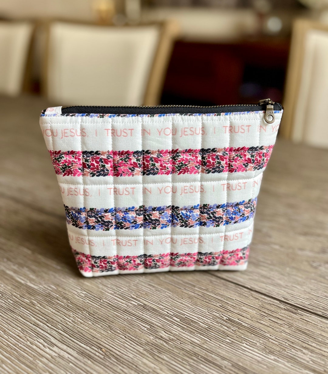 Divine Mercy Quilted Pouch, Jesus I Trust in You, Travel Bag ...