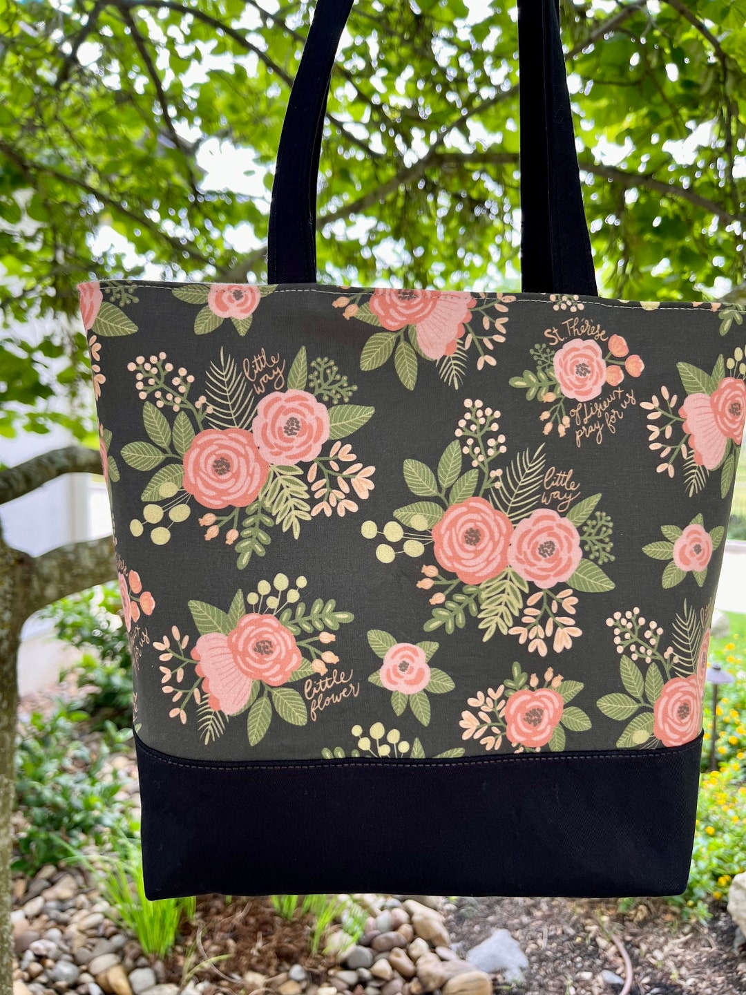 St. Therese of Lisieux Mid-sized Tote Bag, the Little Flower of Jesus ...