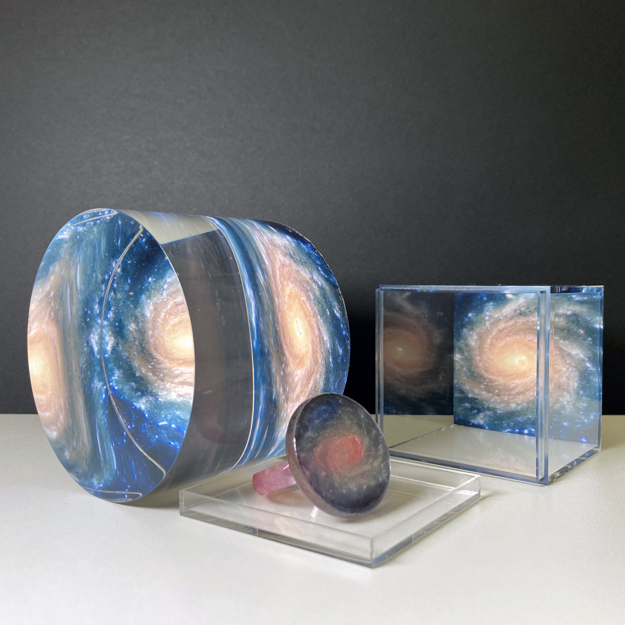 Galaxy Set Paperweight and Jewelry Box Made in the USA | Etsy