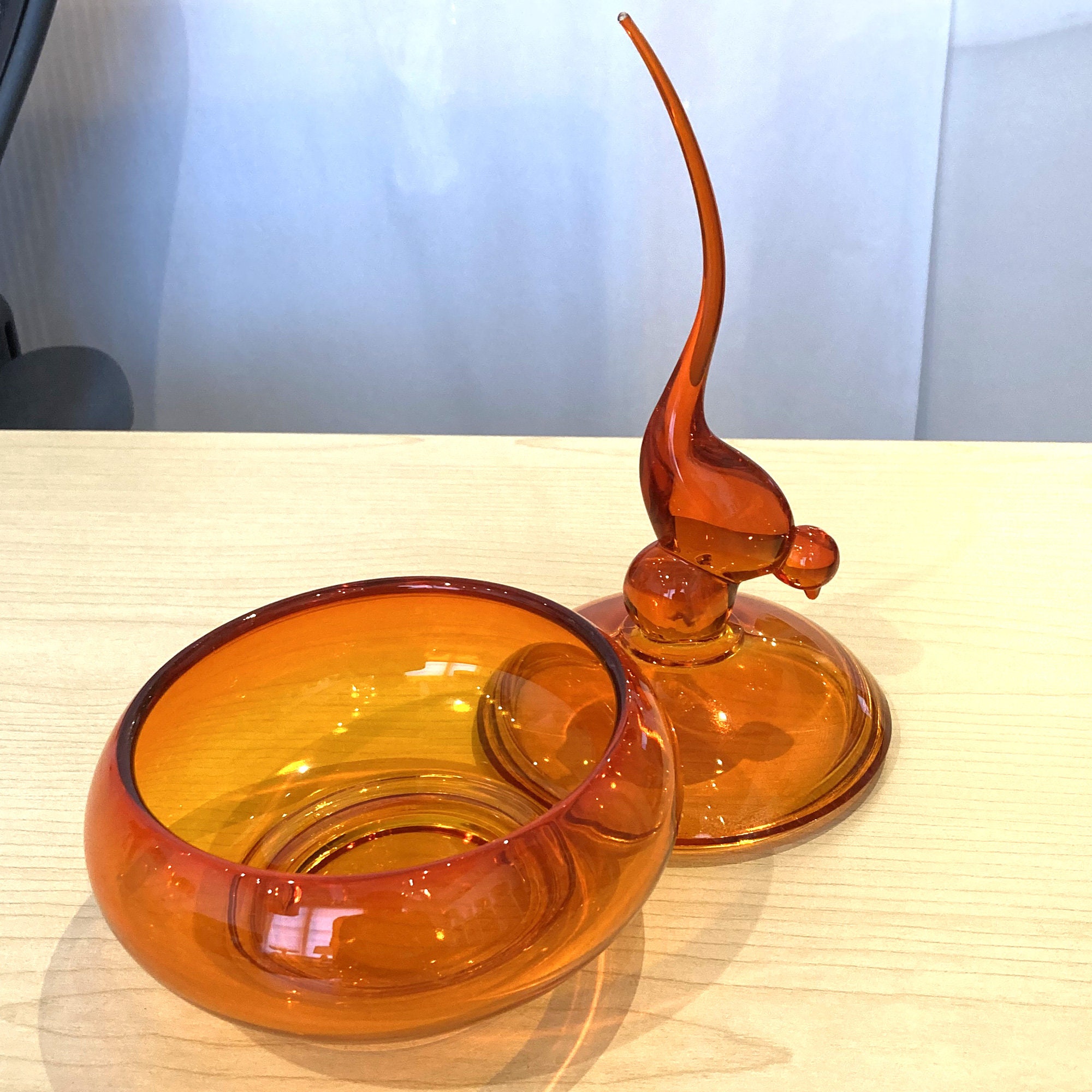 Vintage 1960s Viking Tailed Bird Candy Jar - Etsy