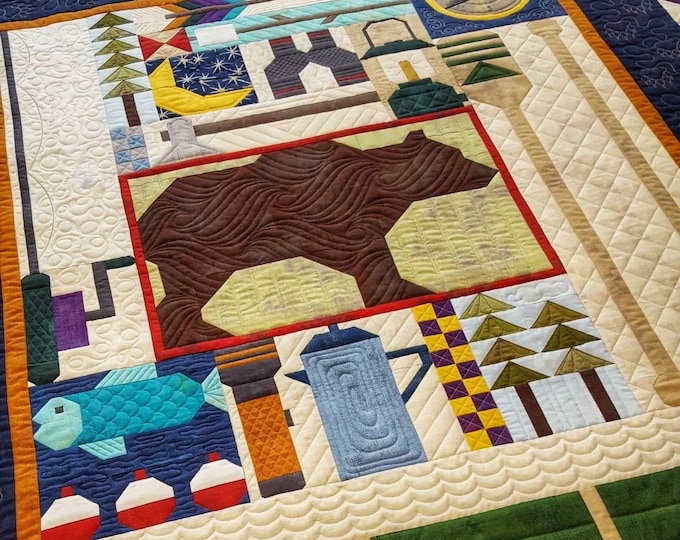 Camping Quilt Pattern: Redfish Lake Outdoor Design (PDF Pattern) - Etsy