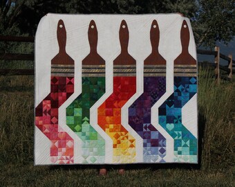 Paintbrush Quilt Pattern - Etsy