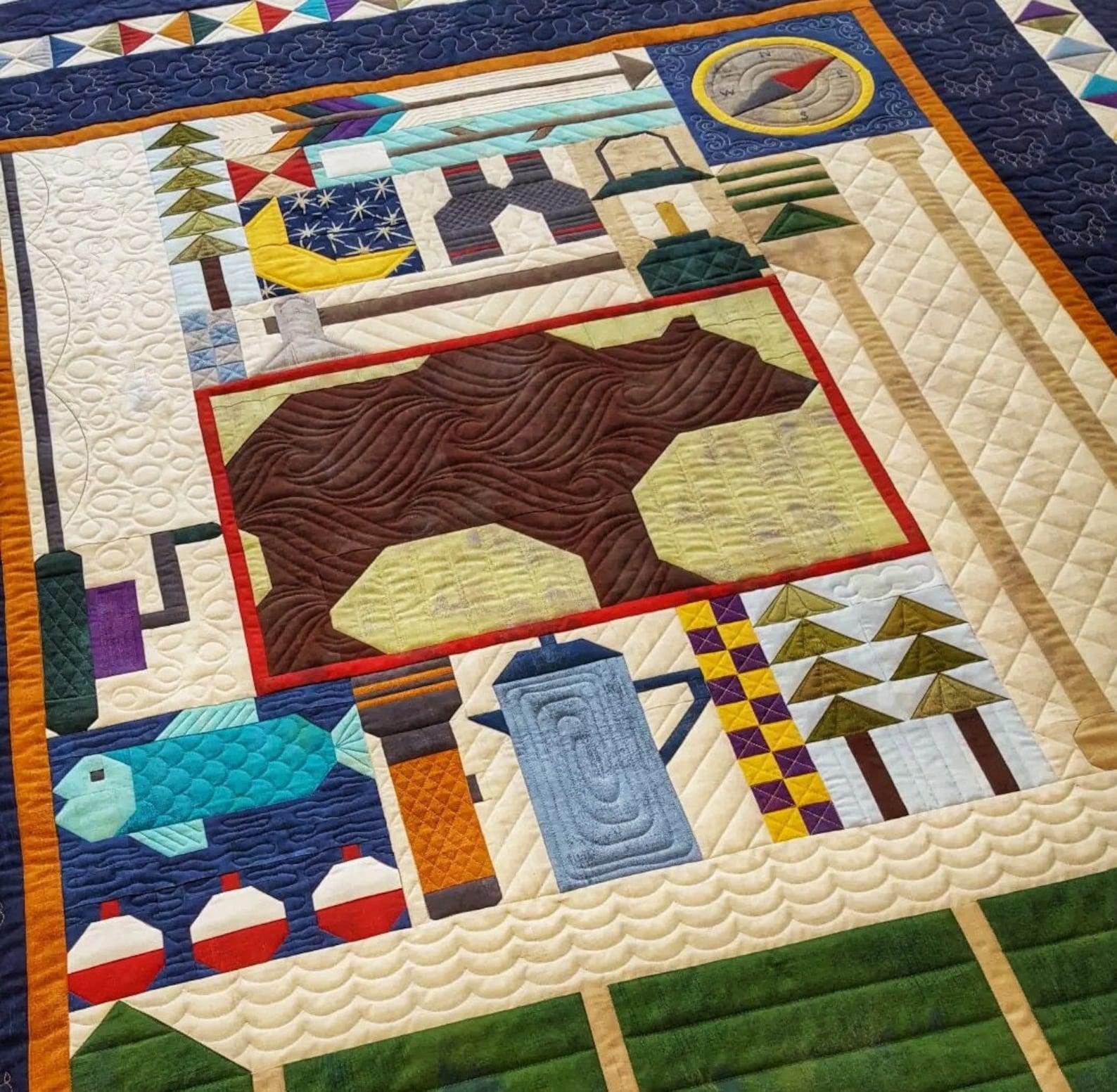 Camping Quilt Pattern, Redfish Lake, Outdoor Quilt Pattern, PDF Quilt ...