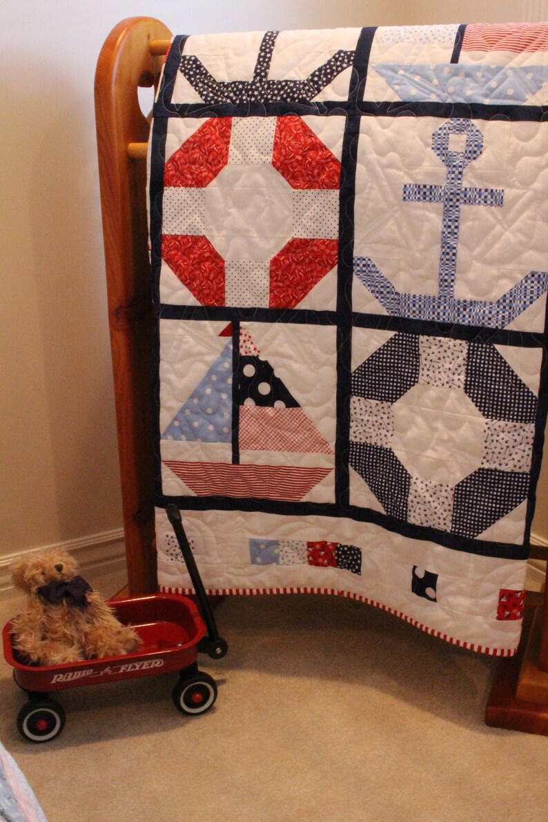 Nautical Quilt Pattern - Regatta Quilt Pattern, PDF Quilt Pattern ...