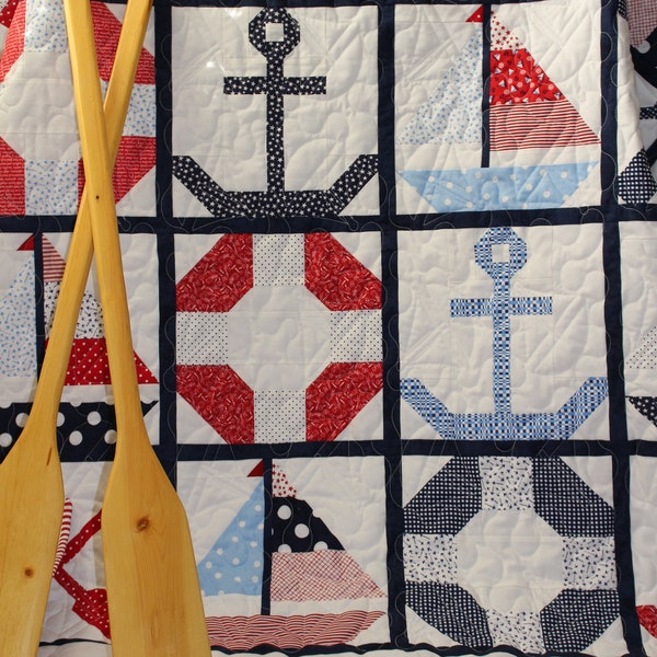 Navy Theme Quilt Patterns - Etsy