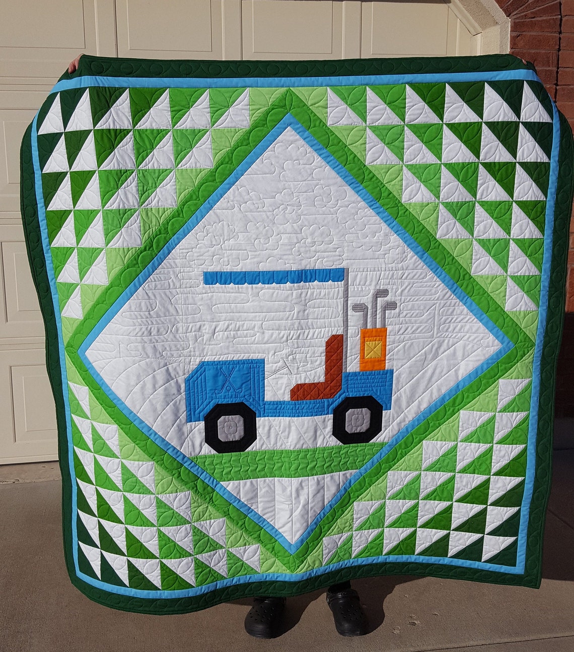 Golfing Quilt Pattern, Front Nine Quilt Pattern, Golf Cart Quilt ...