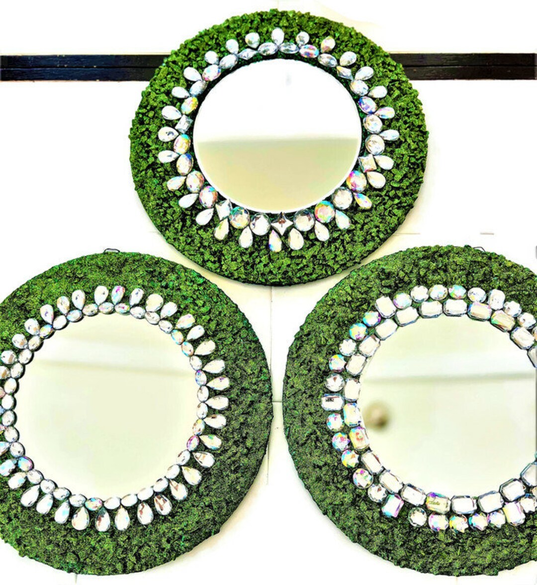 Customized Mirror- Set of 3 Round Mirror- Modern Art Décor Mirror ...