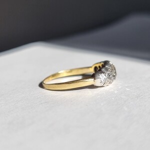 Antique Georgian or Early Victorian Old Mine Cut Diamond Ring, 9-stone ...