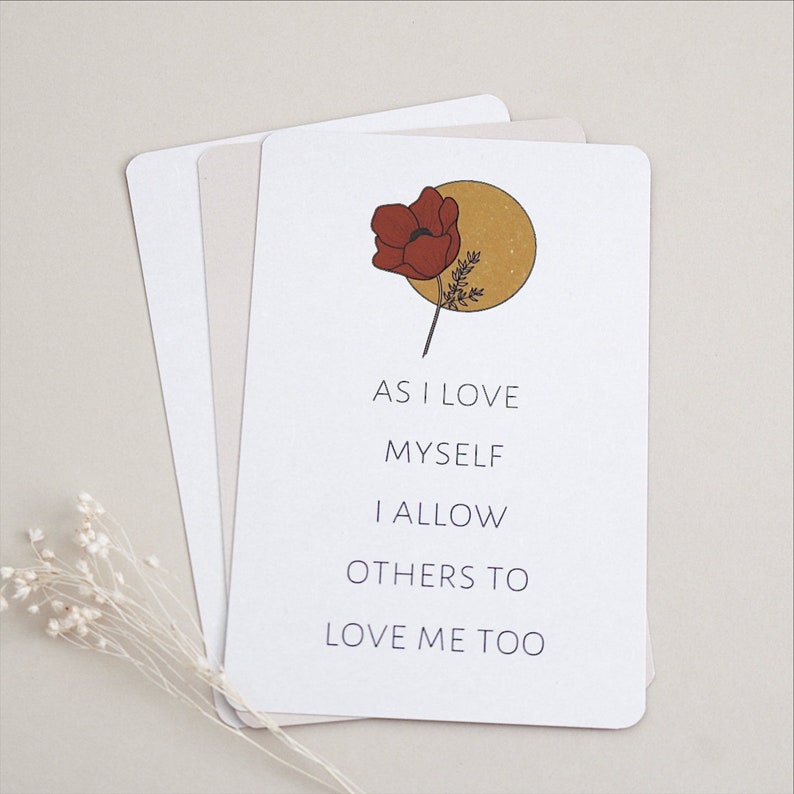 Self-love Positive Affirmation Cards Daily Affirmation Deck - Etsy UK