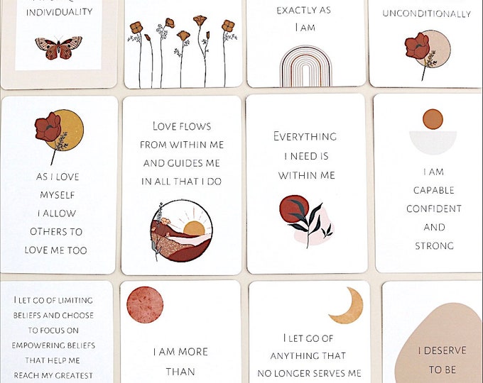 Self-love Positive Affirmation Cards, Daily Affirmation Deck, Self Care ...