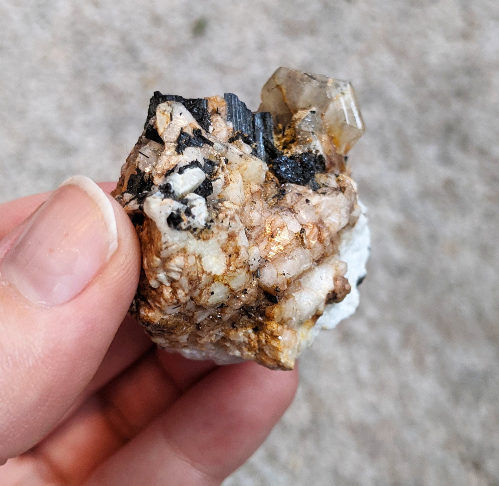 Black Tourmaline & beryl in matrix | Etsy