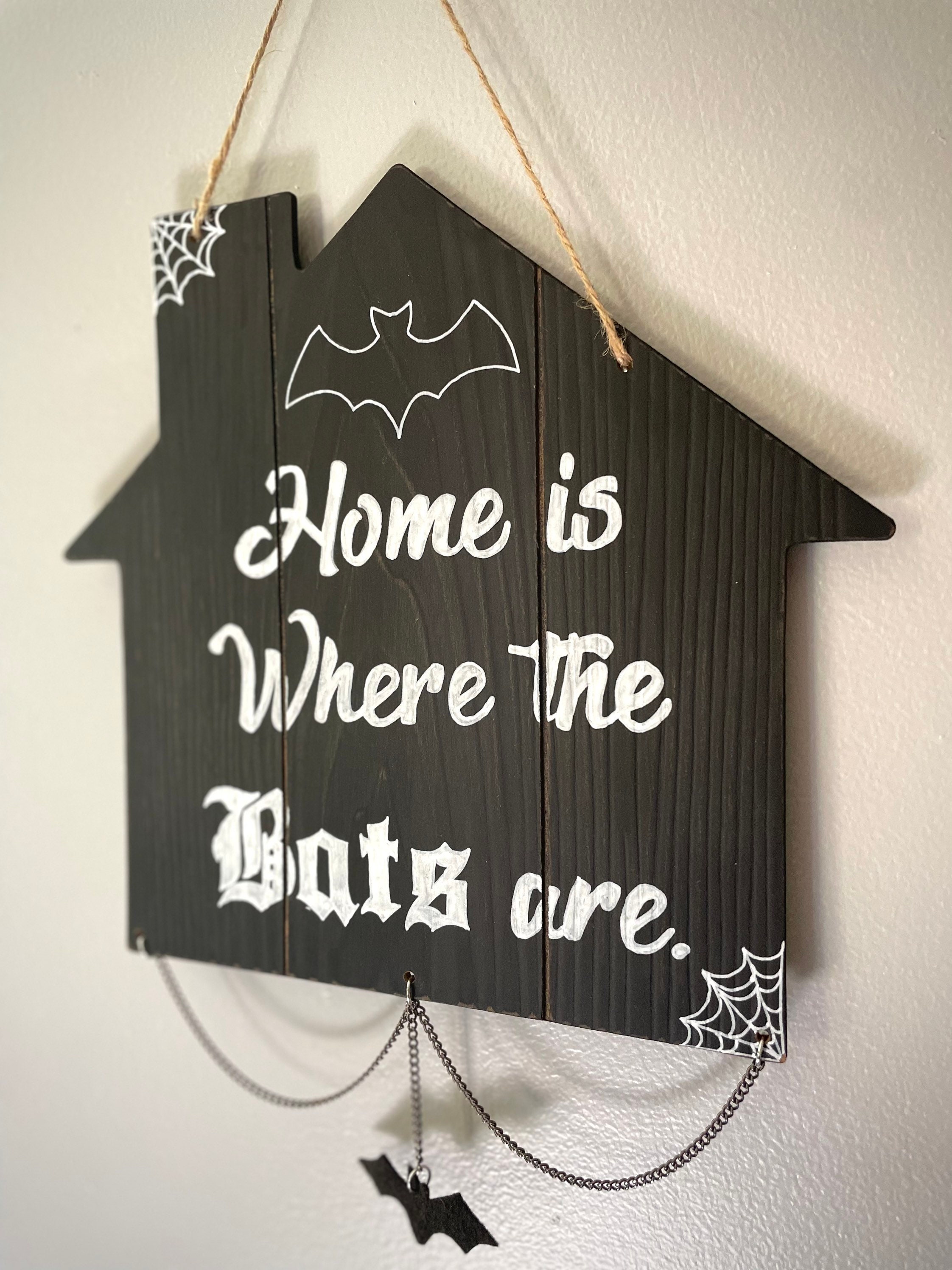 Bat Home Sign - Etsy