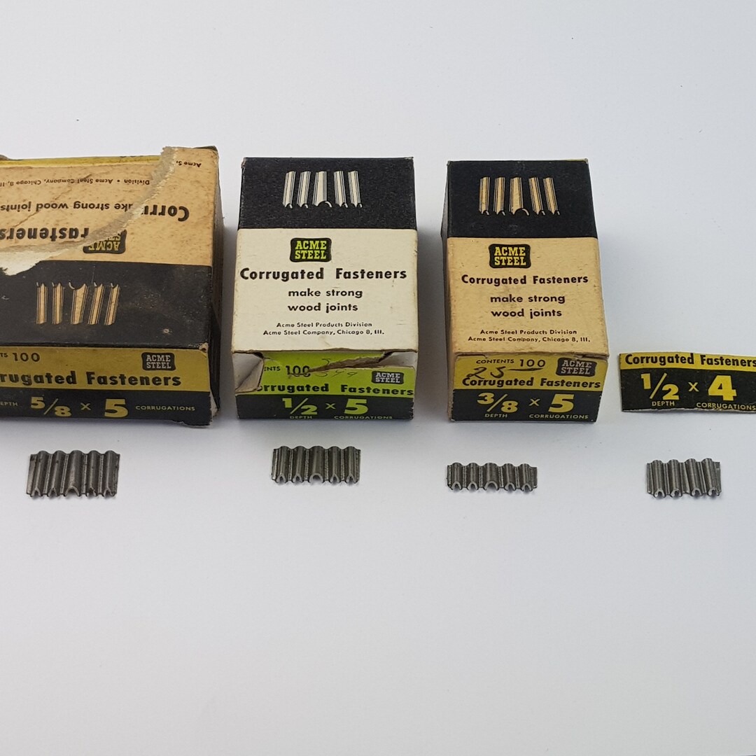 Wood Joint Fasteners Corrugated Steel 3/8 1/2 5/8 Woodworking Cabinetry ...