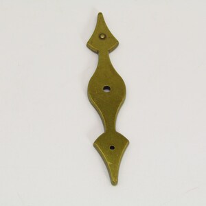 Vintage 4.5" Backplate Only Pointy Ends for Knob Antiqued Burnished ...