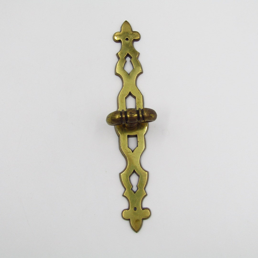 Drawer Pull - 5” Centers 6.25” Long Mock Key Knob With Backplate for ...