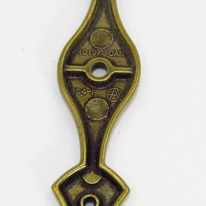 Vintage 4.5" Backplate Only Pointy Ends for Knob Antiqued Burnished ...