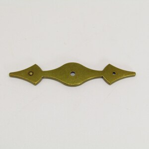 Vintage 4.5" Backplate Only Pointy Ends for Knob Antiqued Burnished ...