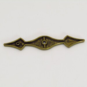 Vintage 4.5" Backplate Only Pointy Ends for Knob Antiqued Burnished ...