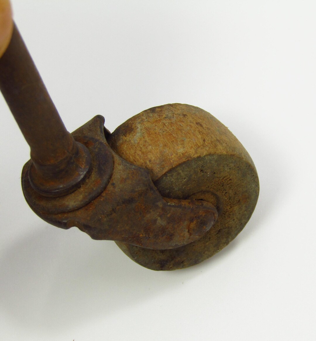 Caster Wheel 1-1/8" Diameter Wood Swivel Antique Legs Office Chair ...