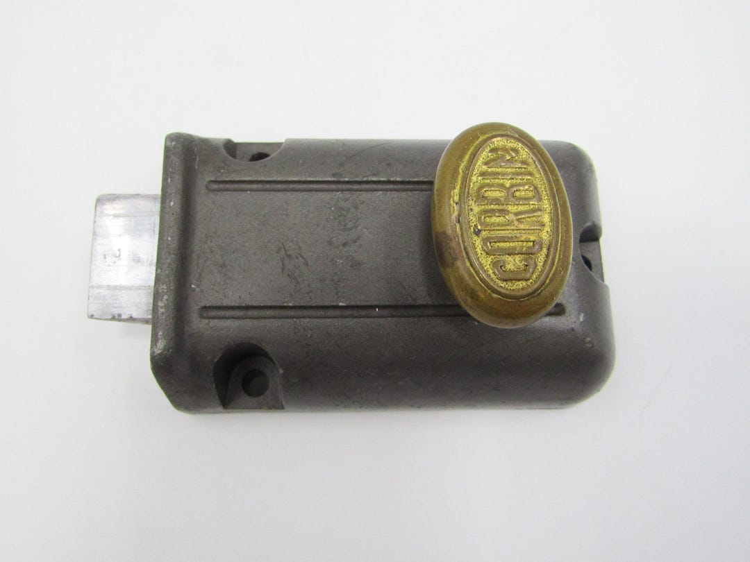 Vintage Corbin Surface Mount Rim Lock With Turn Knob • Rustic Patina ...