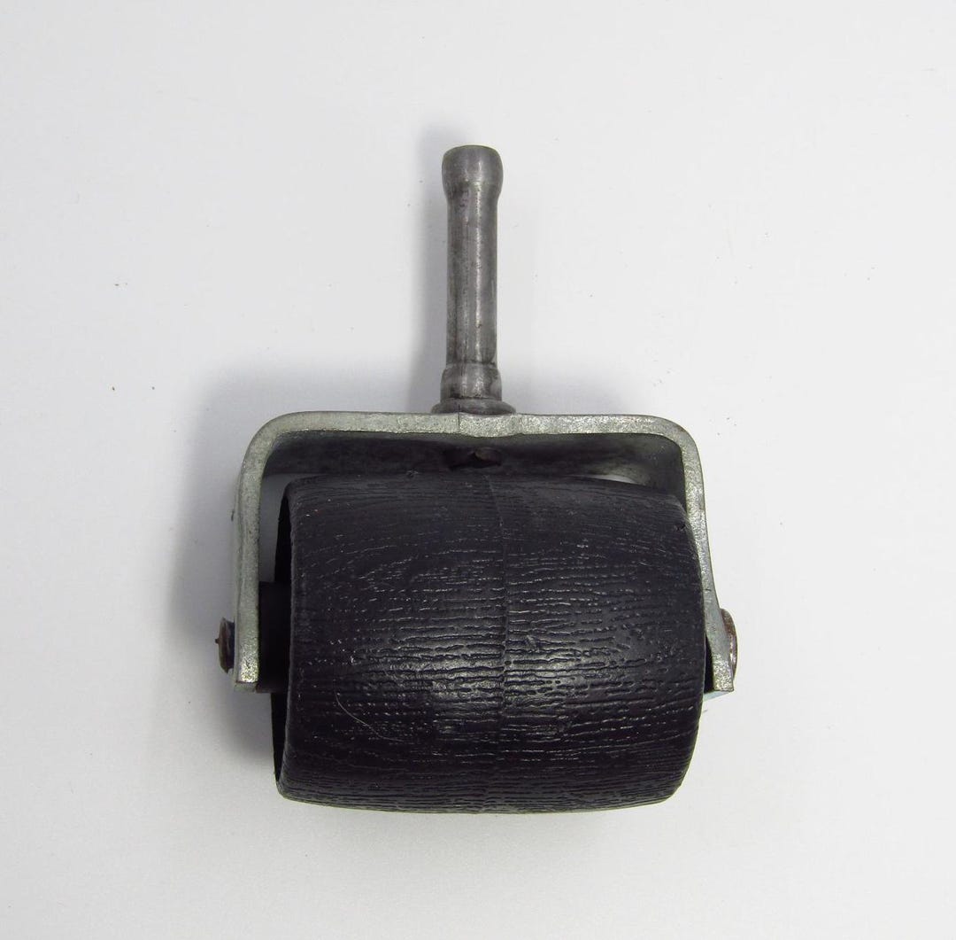 Heavy Duty Bed Frame Caster Black and Silver Barrel Shaped Plastic ...