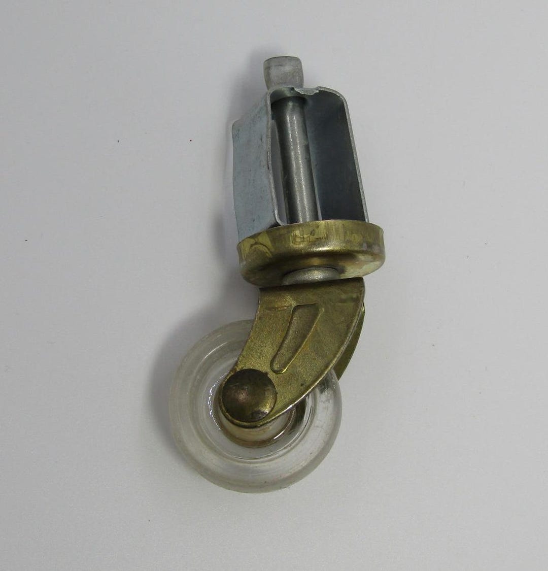 Caster Wheel 1-1/4" Diameter 1/2" Wide Clear Acrylic Plastic Office ...