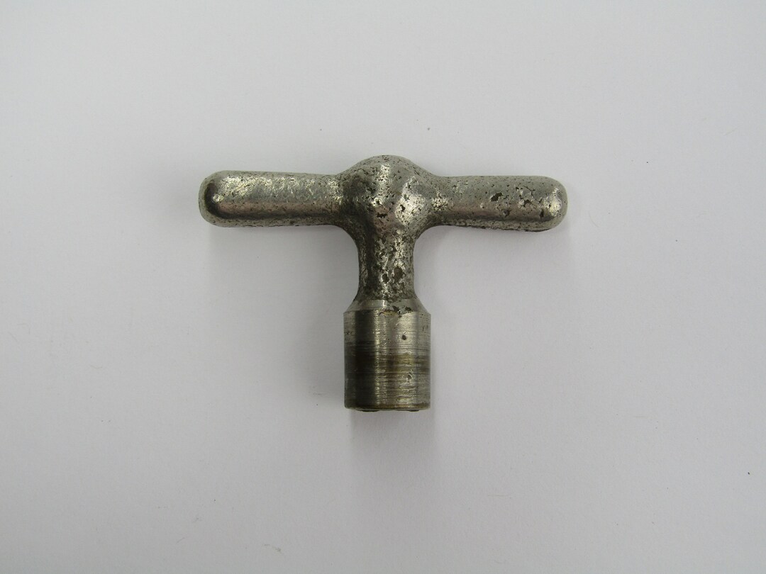 Vintage T-handle Square Rod Turn Key for Valve Shut-off Wall Water Gas ...