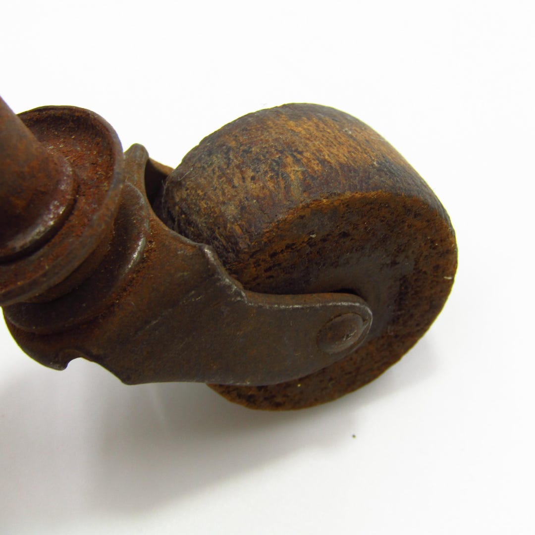 Caster Wheel 1-1/8" Diameter Wood Swivel Antique Legs Office Chair ...